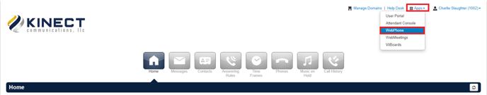 Using the Kinect Web Phone Application